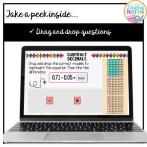 Subtracting Decimals for Google Classroom Digital Math - Loving Math