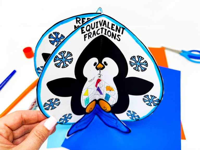 Dive into Learning with Fractions Math Craft: A 3D Penguin Adventure ...